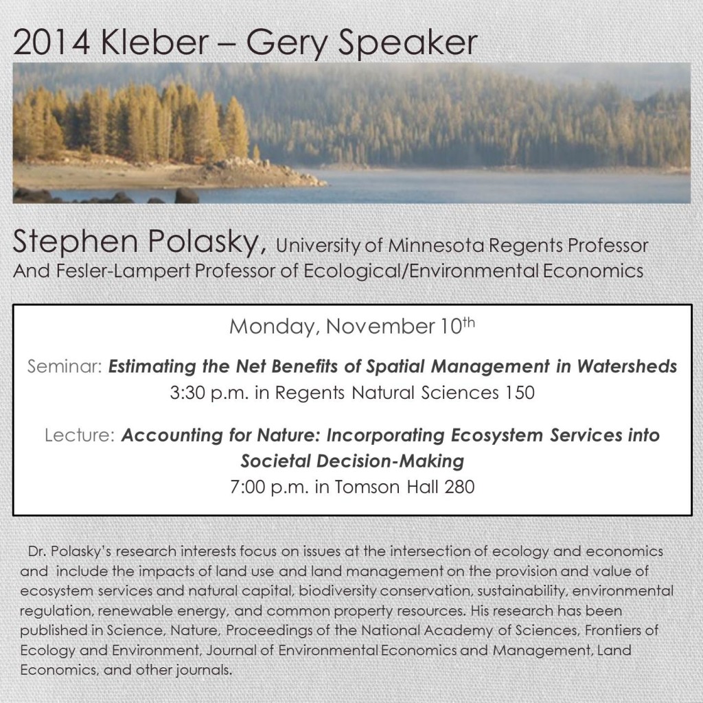 Upcoming Speakers – Environmental Studies