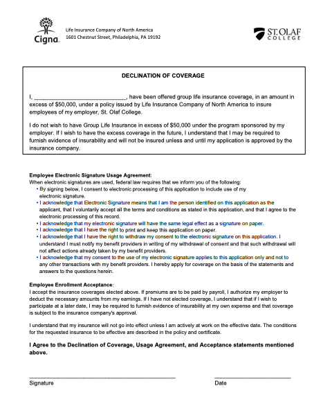 Life and Disability Insurance – Human Resources