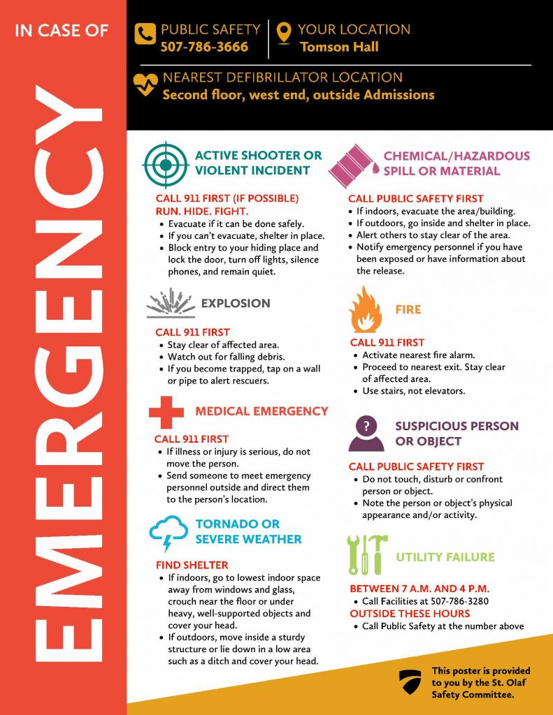 In Case of Emergency – Safety Committee